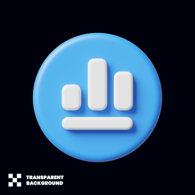 Premium PSD | Bar chart statistics analysis icon 3d Premium PSD | Bar chart statistics analysis icon 3d