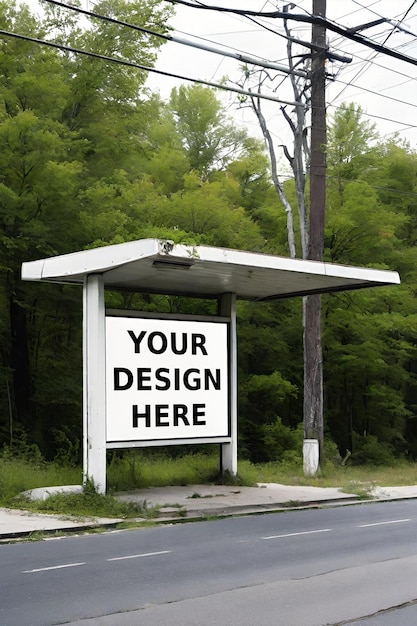 Premium PSD | Billboard at bus station Mockup PSD Premium PSD | Billboard at bus station Mockup PSD