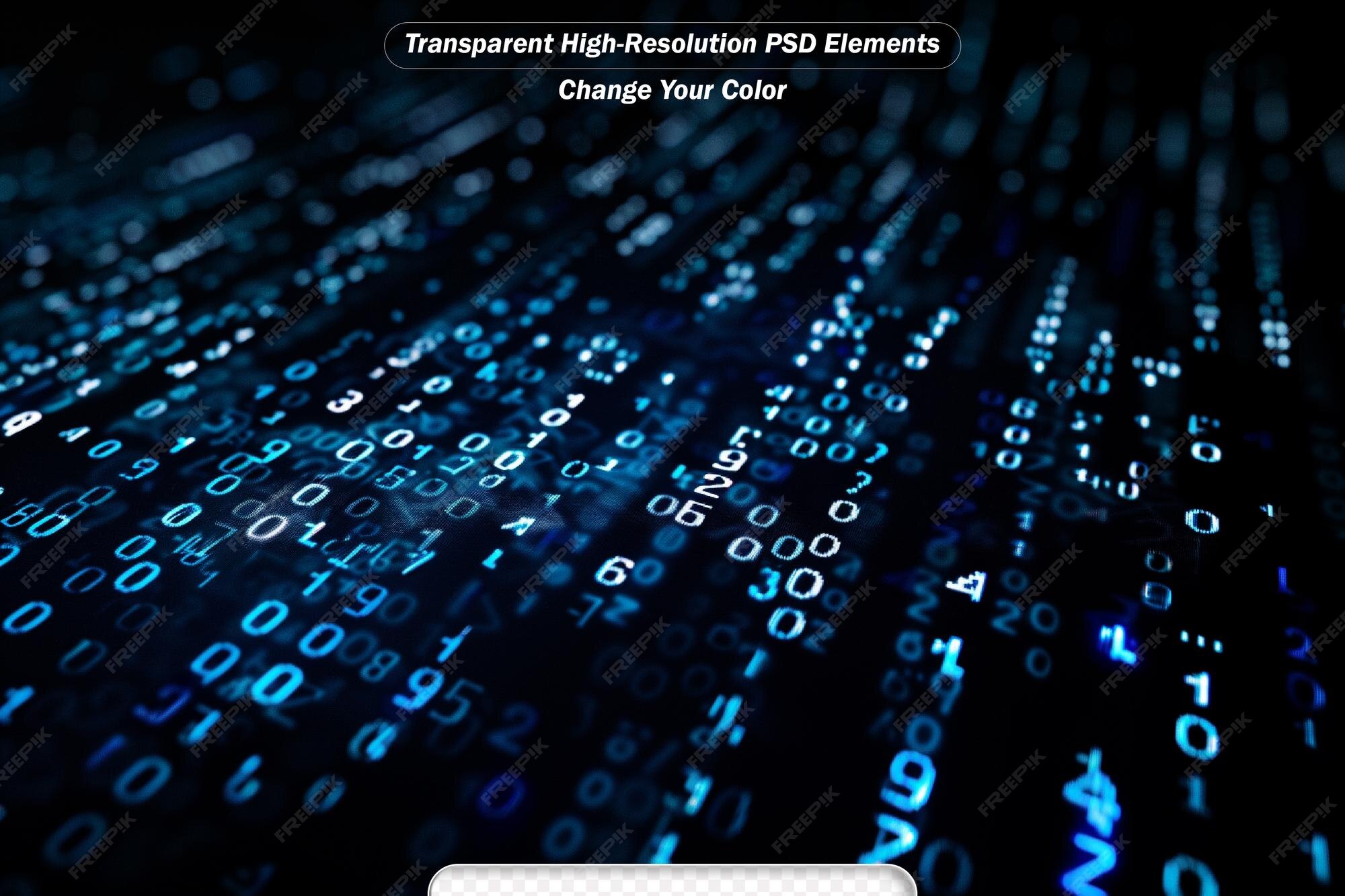 Premium PSD | Binary code background motion binary data hacking computer data technology