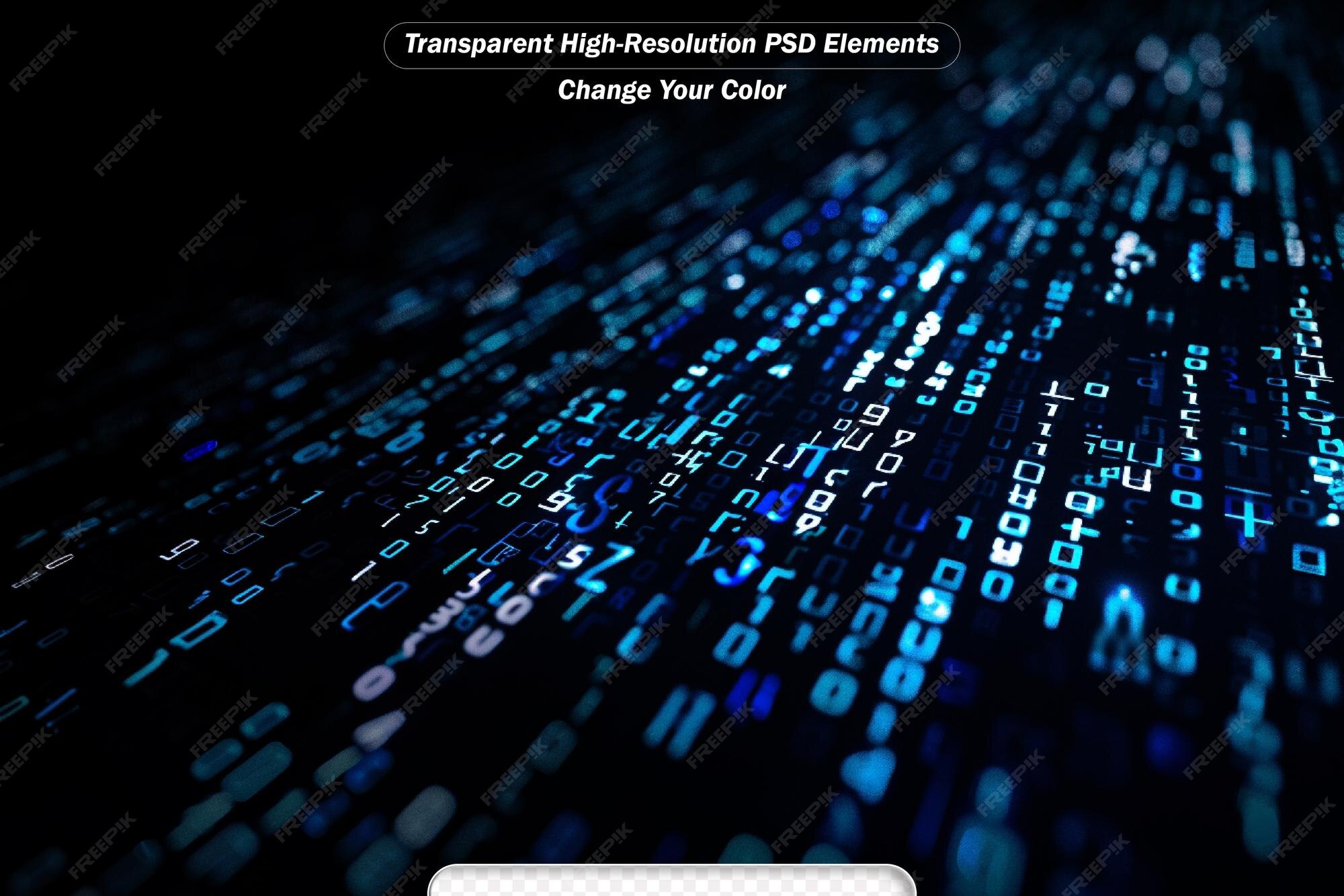 Premium PSD | Binary code background motion binary data hacking computer data technology