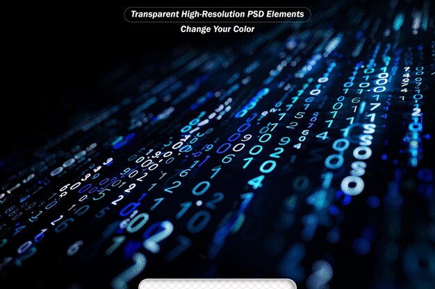 Premium PSD | Binary code background motion binary data hacking computer data technology