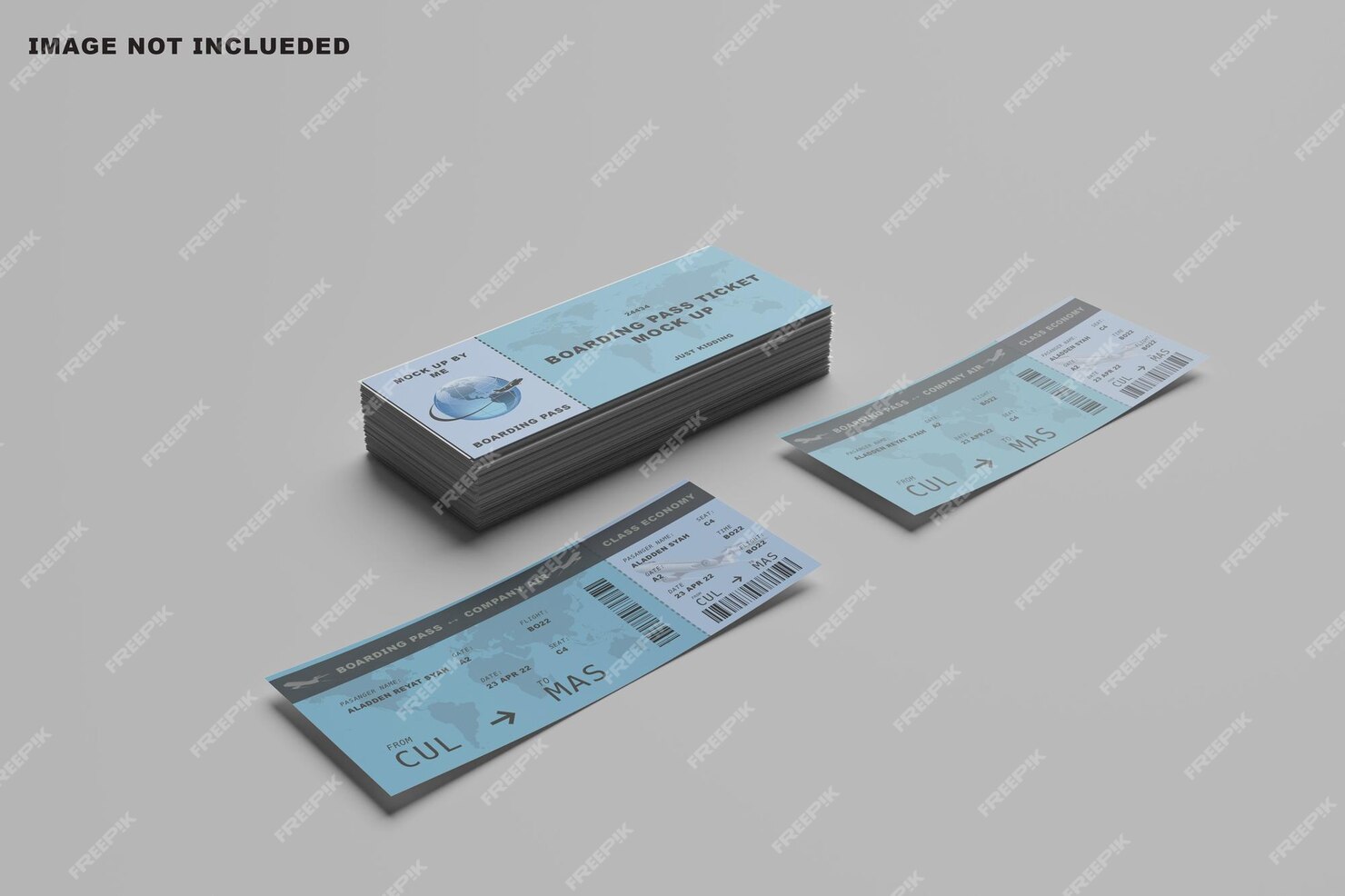 Premium Psd Boarding Pass Mockup