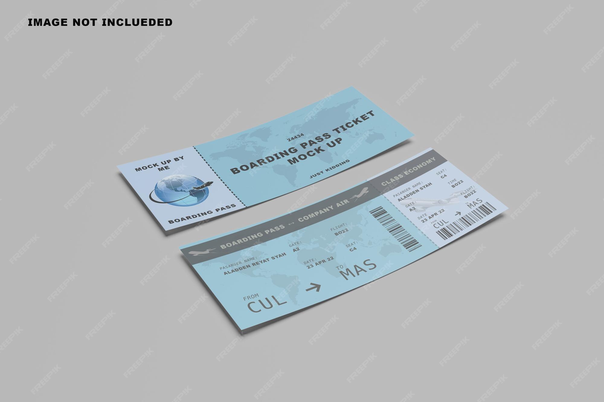 Premium Psd Boarding Pass Mockup