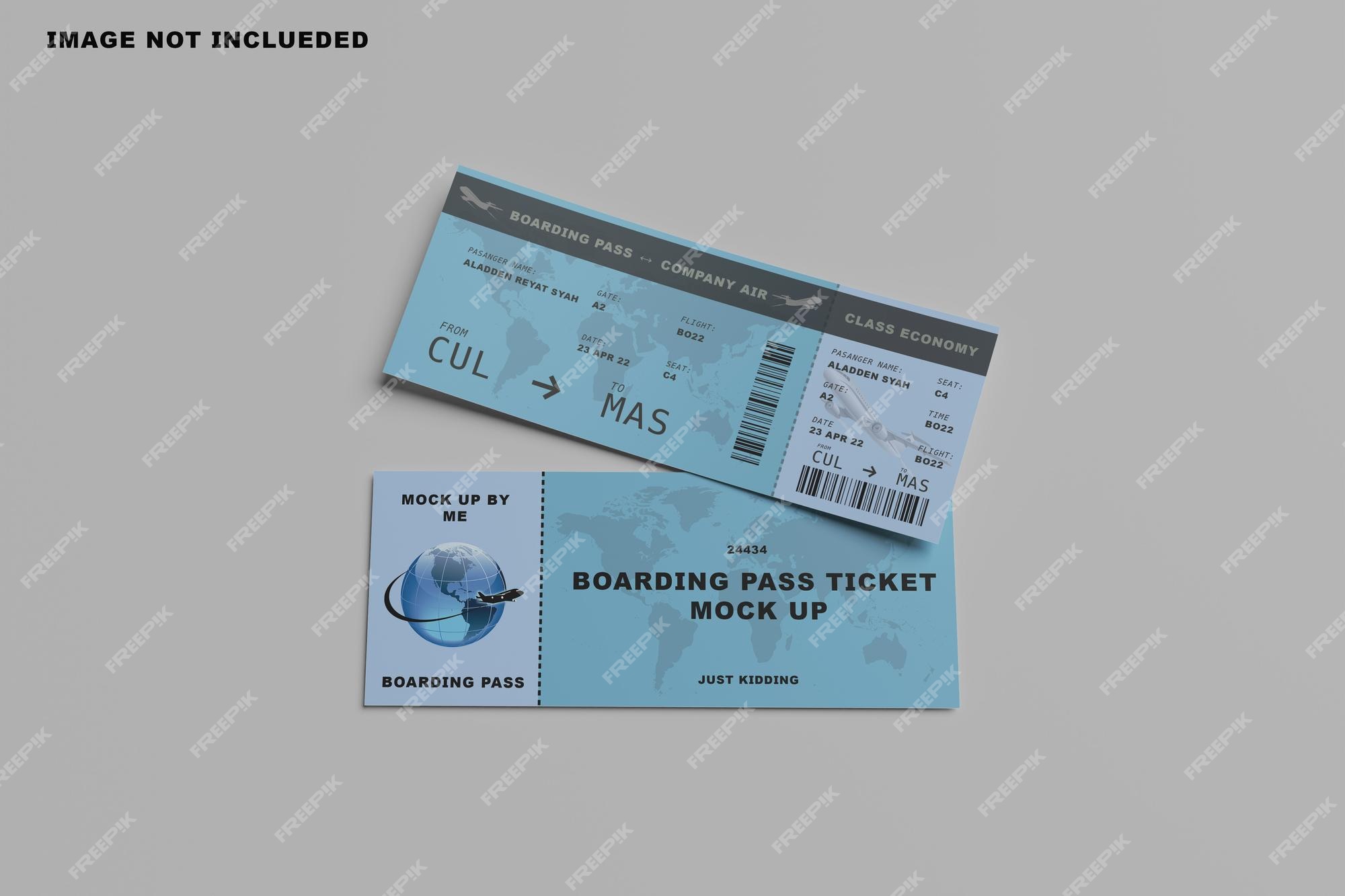 Premium Psd Boarding Pass Mockup