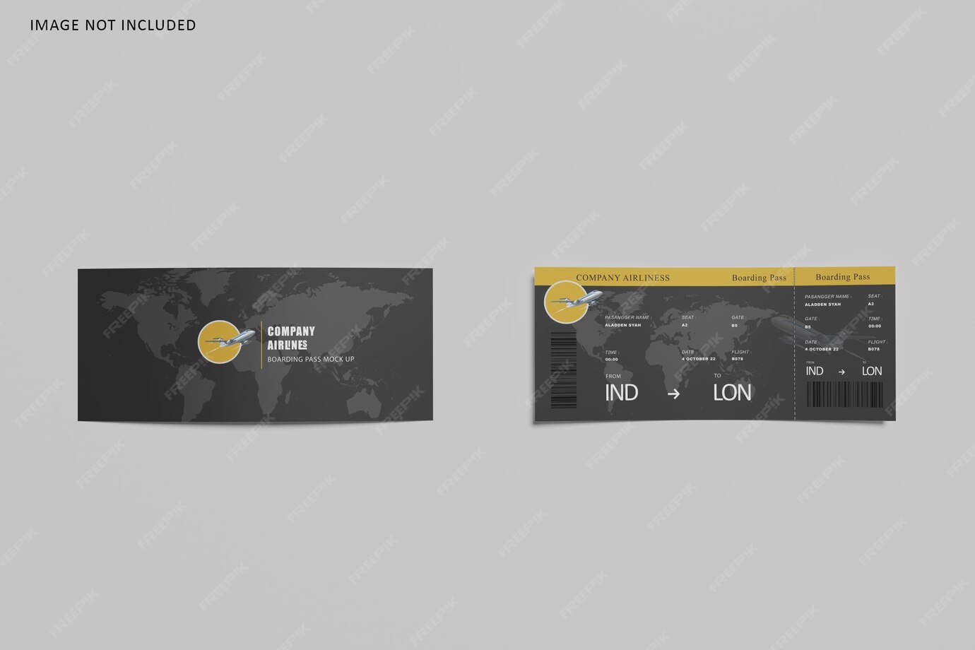 Premium Psd Boarding Pass Mockup