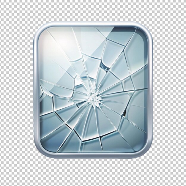 Broken Frosted Glass Realistic Icon Premium Ai Generated Psd