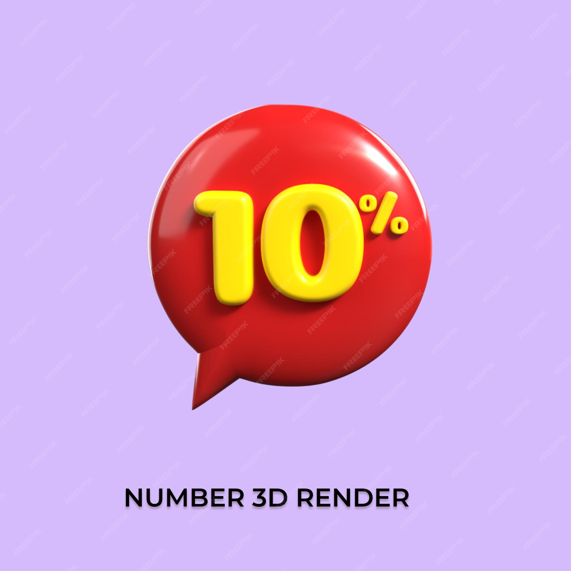 Premium PSD | Bubble speech percentage 3d number 10 percent bubble sale ... Premium PSD | Bubble speech percentage 3d number 10 percent bubble sale ...
