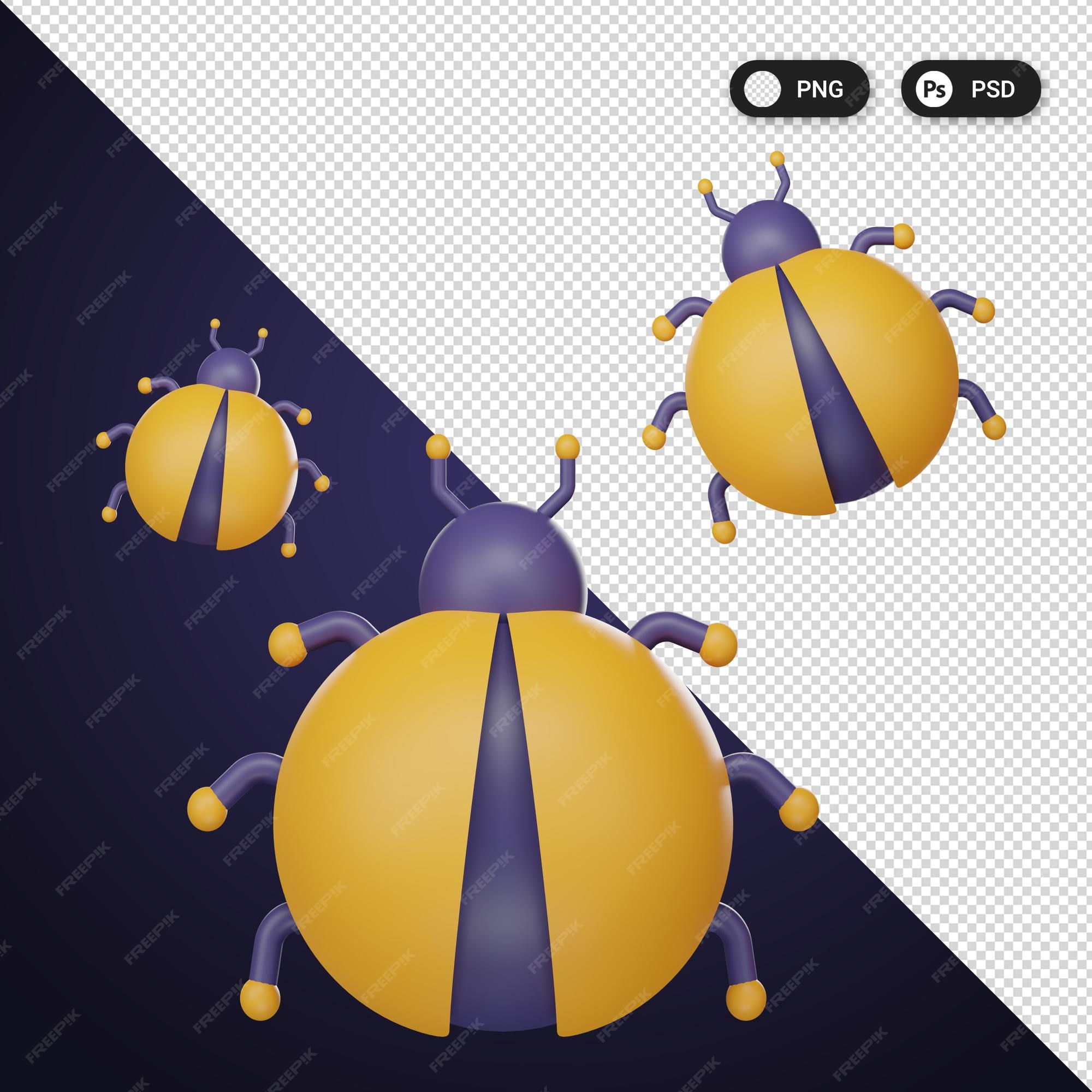 Premium Psd Bug Cyber Security Icons Set Ux Ui Web Design Elements 3d Rendering