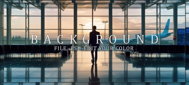 Businessman Walking Through Airport Terminal | Premium AI-generated PSD Businessman Walking Through Airport Terminal | Premium AI-generated PSD