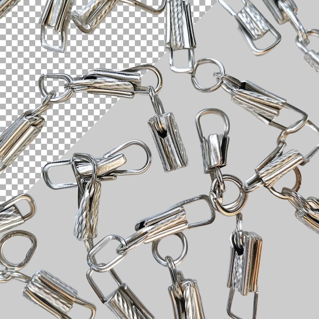 Cable clips on transparent background Premium AI generated PSD