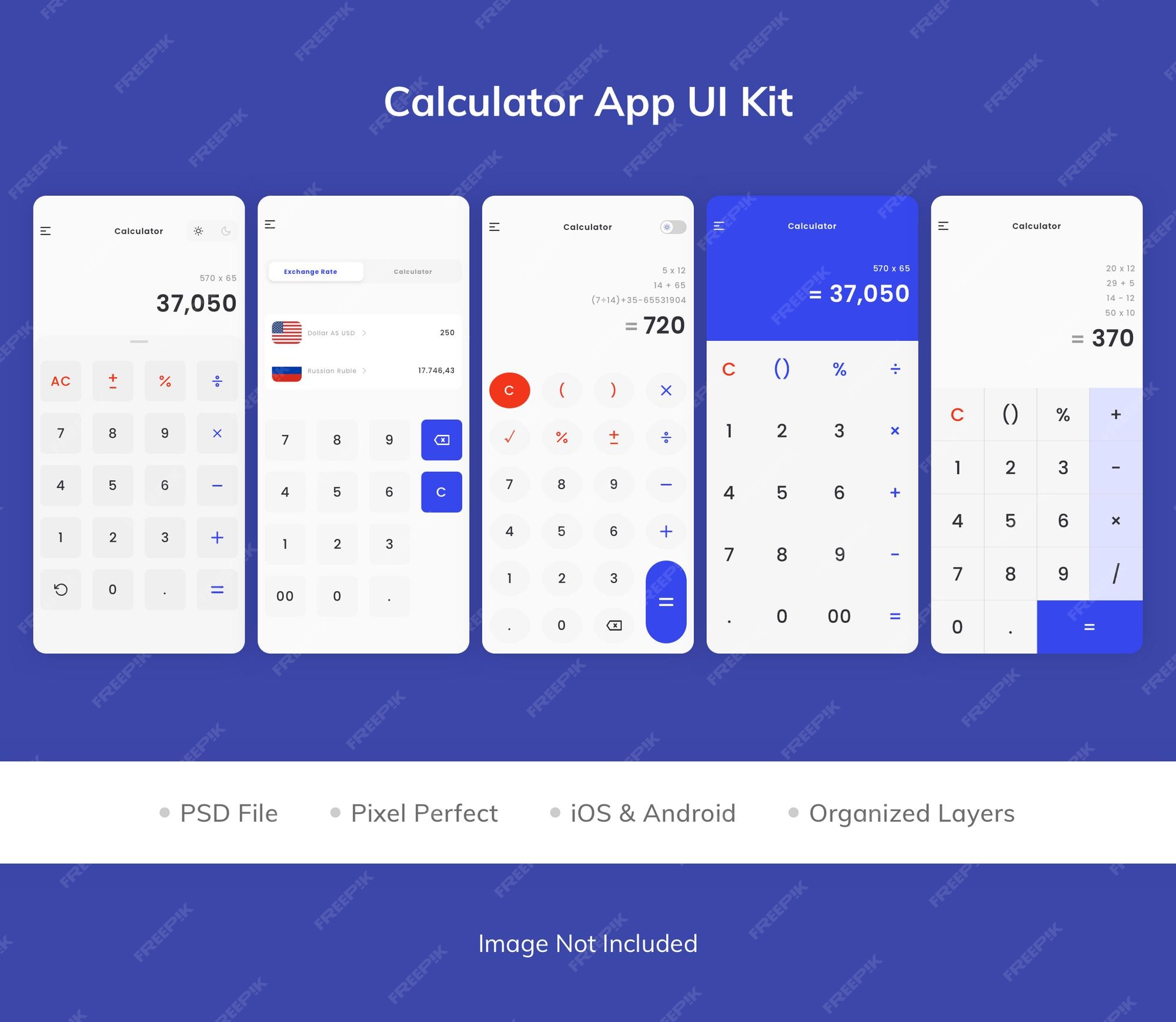 Premium Psd Calculator App Ui Kit