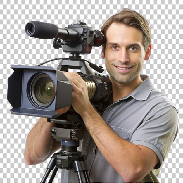Cameraman on transparent background | Premium AI-generated PSD Cameraman on transparent background | Premium AI-generated PSD