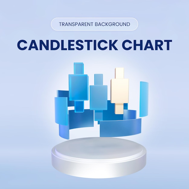 Premium PSD | Candlestick chart 3d rendering illustration Premium PSD | Candlestick chart 3d rendering illustration