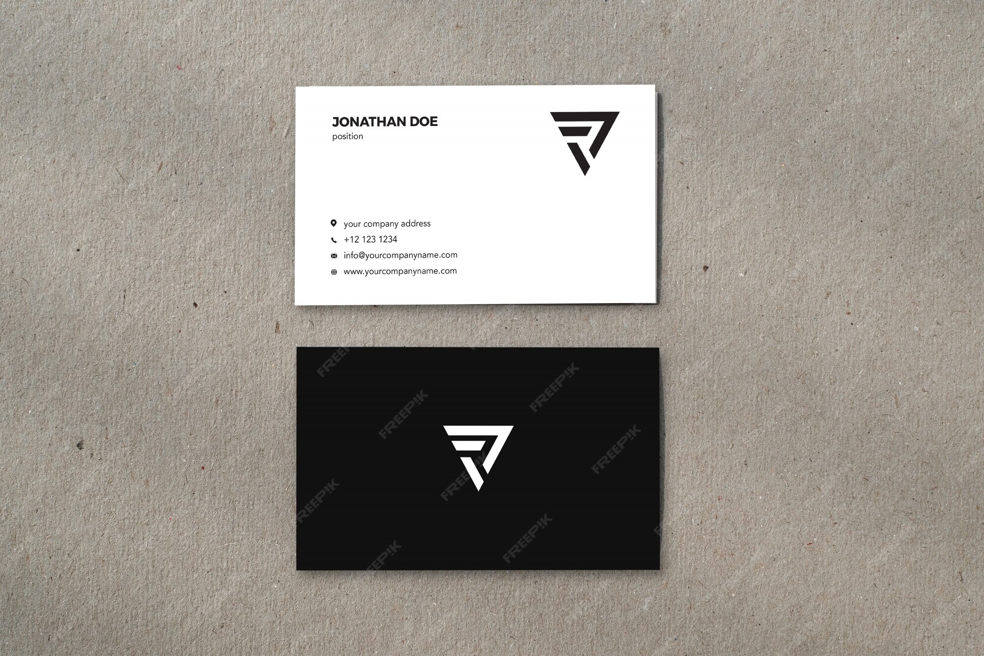 Premium Psd Cardboard Surface Vertical Businesscard Mockup