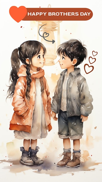 Celebrating Siblings Day Brothers Day Brother And Sister Love Premium