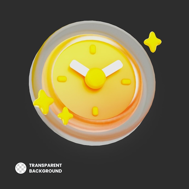 Premium PSD | Clock 3d user interface icon Premium PSD | Clock 3d user interface icon