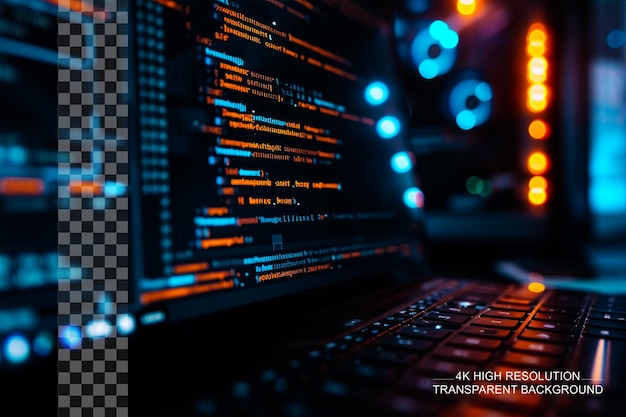 Близкий вид монитора, отображающего код исходного кода программы на ...