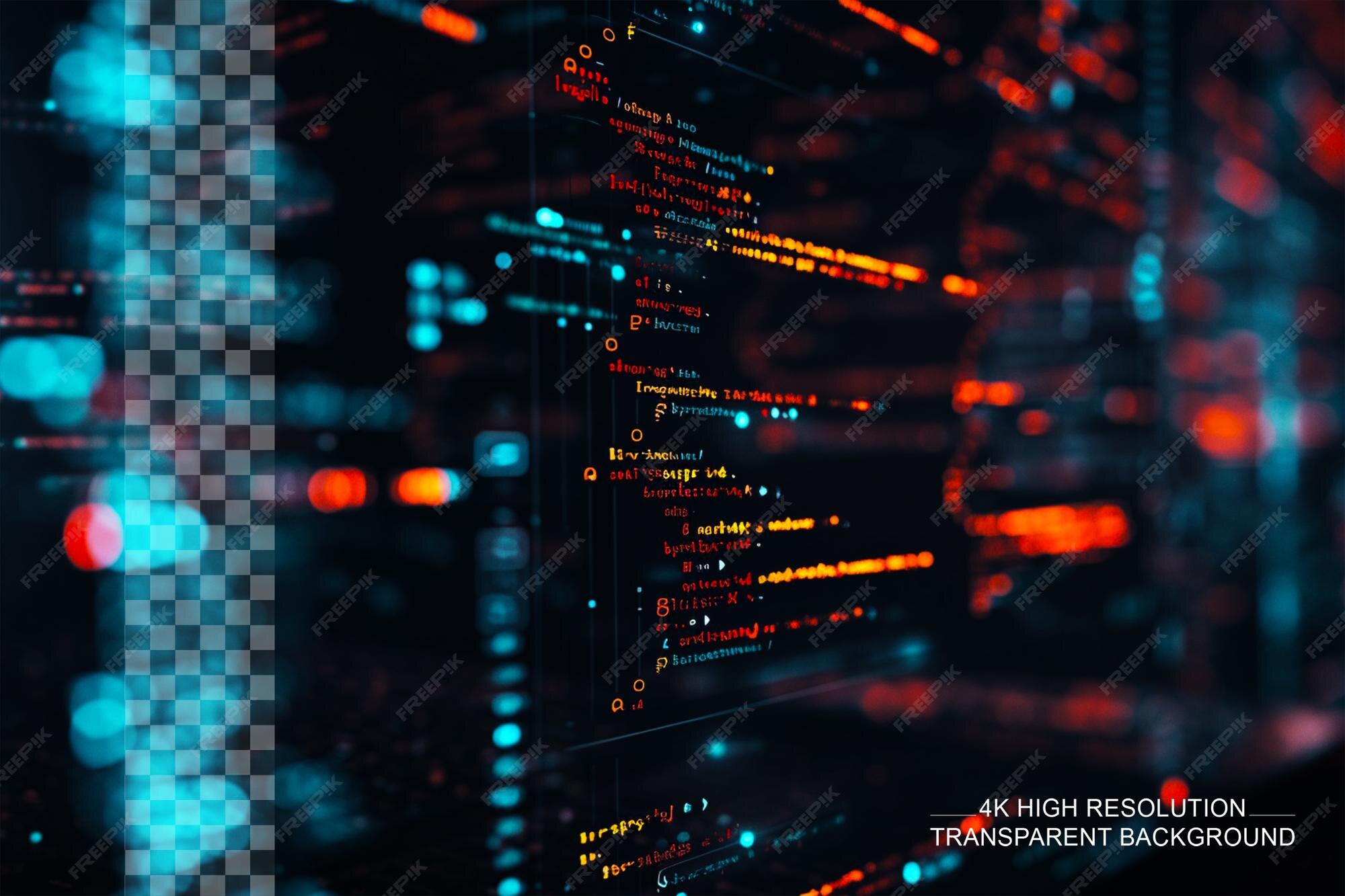 Premium PSD | Close up of monitor displaying source code coding program ...