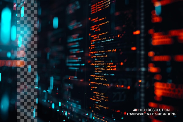 Premium PSD | Close up of monitor displaying source code coding program ...