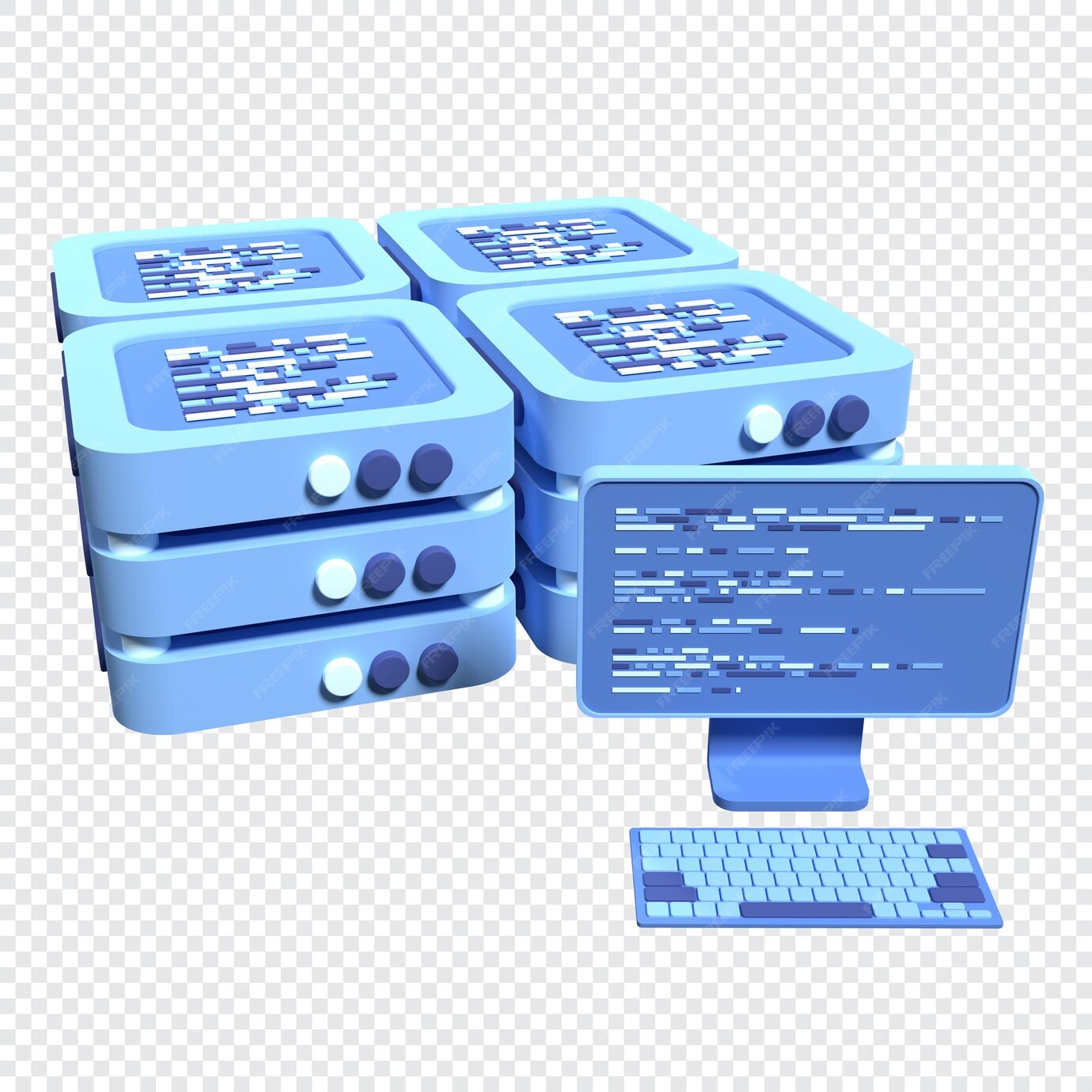 Premium PSD | Cloud data center with hosting servers computer ...