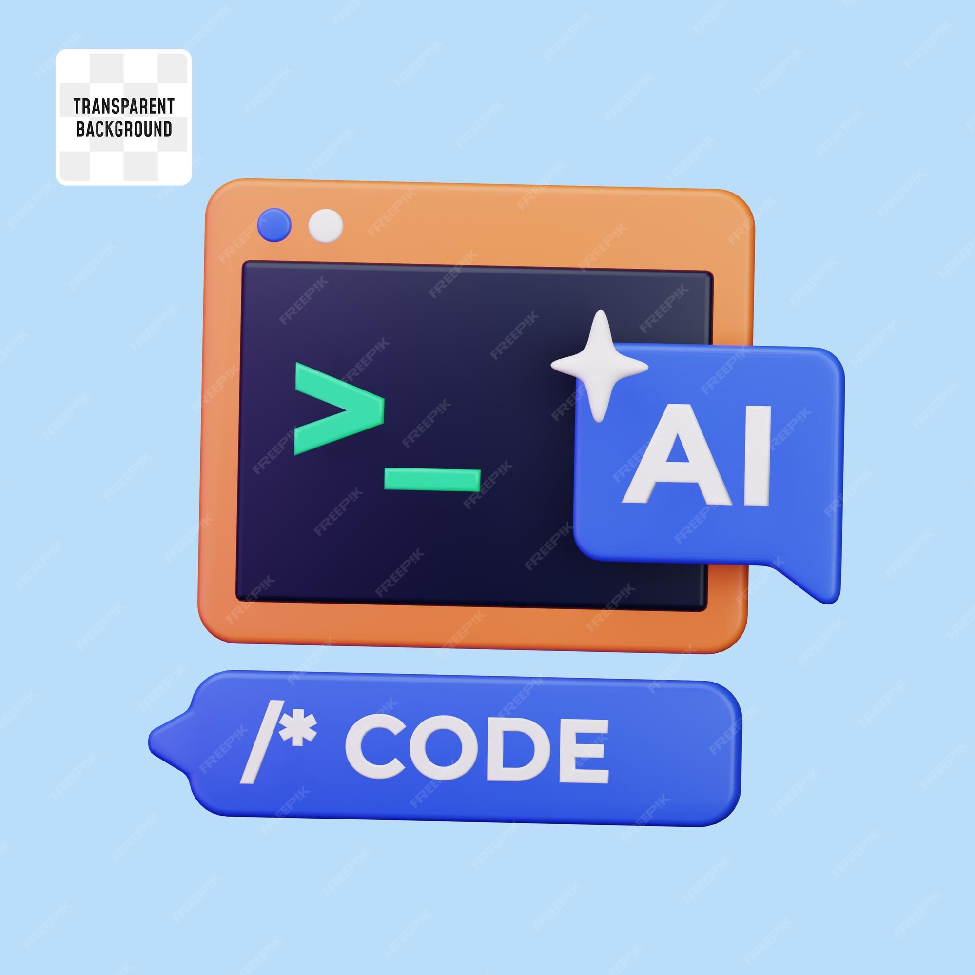 Premium PSD | Code editor screen window app with ai chatbot copilot ...
