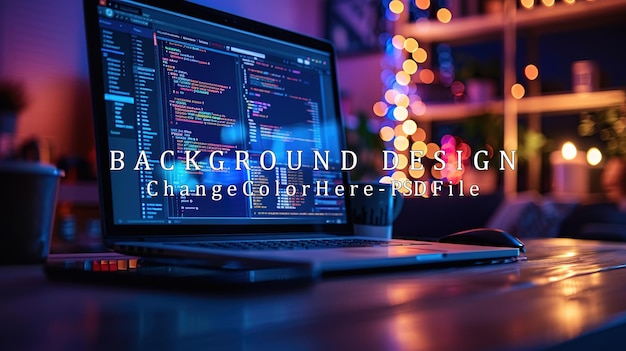 Coding Html And Programming On Screen Laptop Development Web Developer Premium Ai Generated Psd