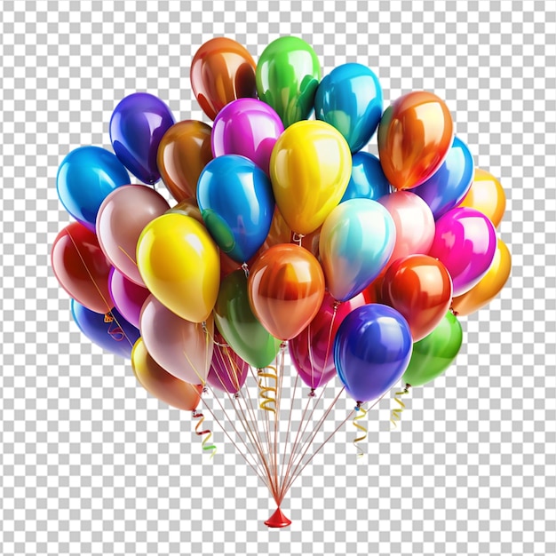 Premium PSD | Colorful balloons on transparent background Premium PSD | Colorful balloons on transparent background