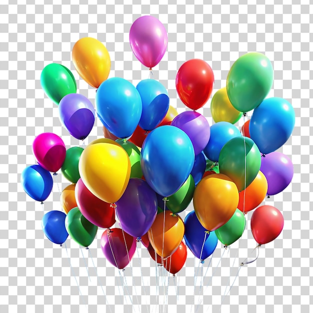 Premium PSD | Colorful balloons on transparent background Premium PSD | Colorful balloons on transparent background