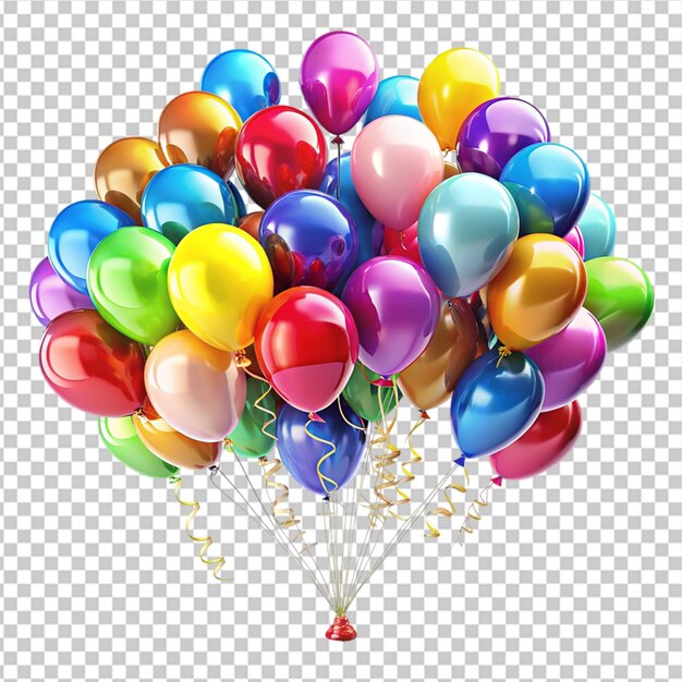 Premium PSD | Colorful balloons on transparent background Premium PSD | Colorful balloons on transparent background