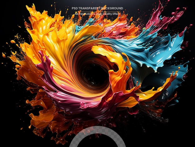 Premium PSD | Colorful liquid paint splash Premium PSD | Colorful liquid paint splash