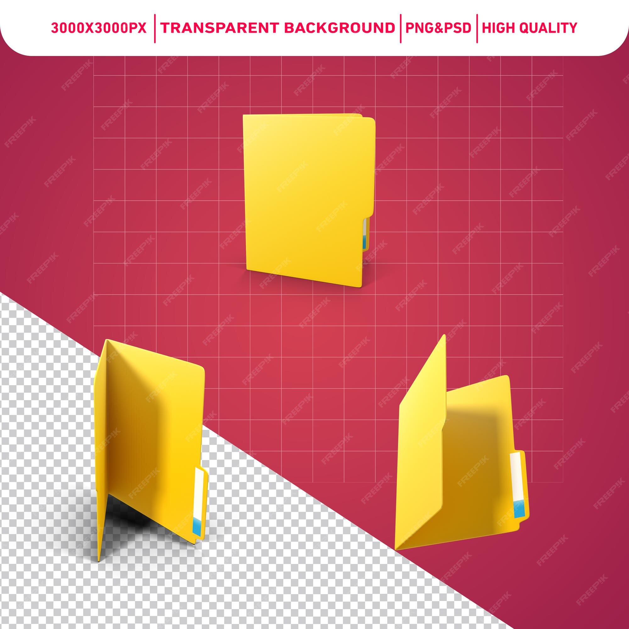 Premium PSD | Computer folder icon folder icon for pc desktop folder ...