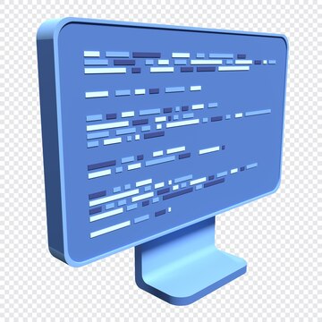 Premium PSD | Computer programming or developing software 3d rendering ...
