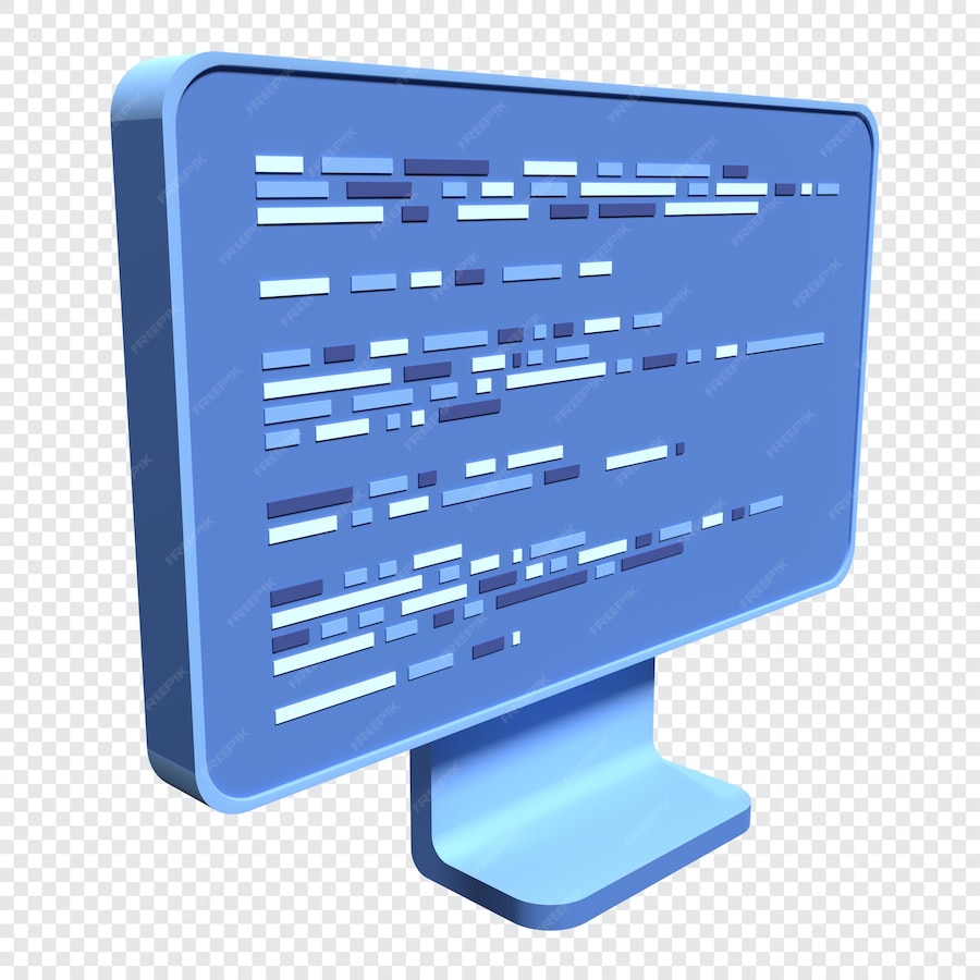 Premium PSD | Computer programming or developing software 3d rendering ...