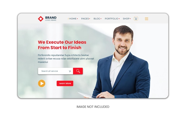 Premium PSD | Corporate website landing page ui template design Premium PSD | Corporate website landing page ui template design