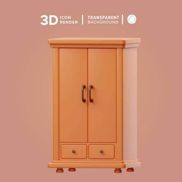 Premium PSD | Cupboard 3d illustration rendering Premium PSD | Cupboard 3d illustration rendering