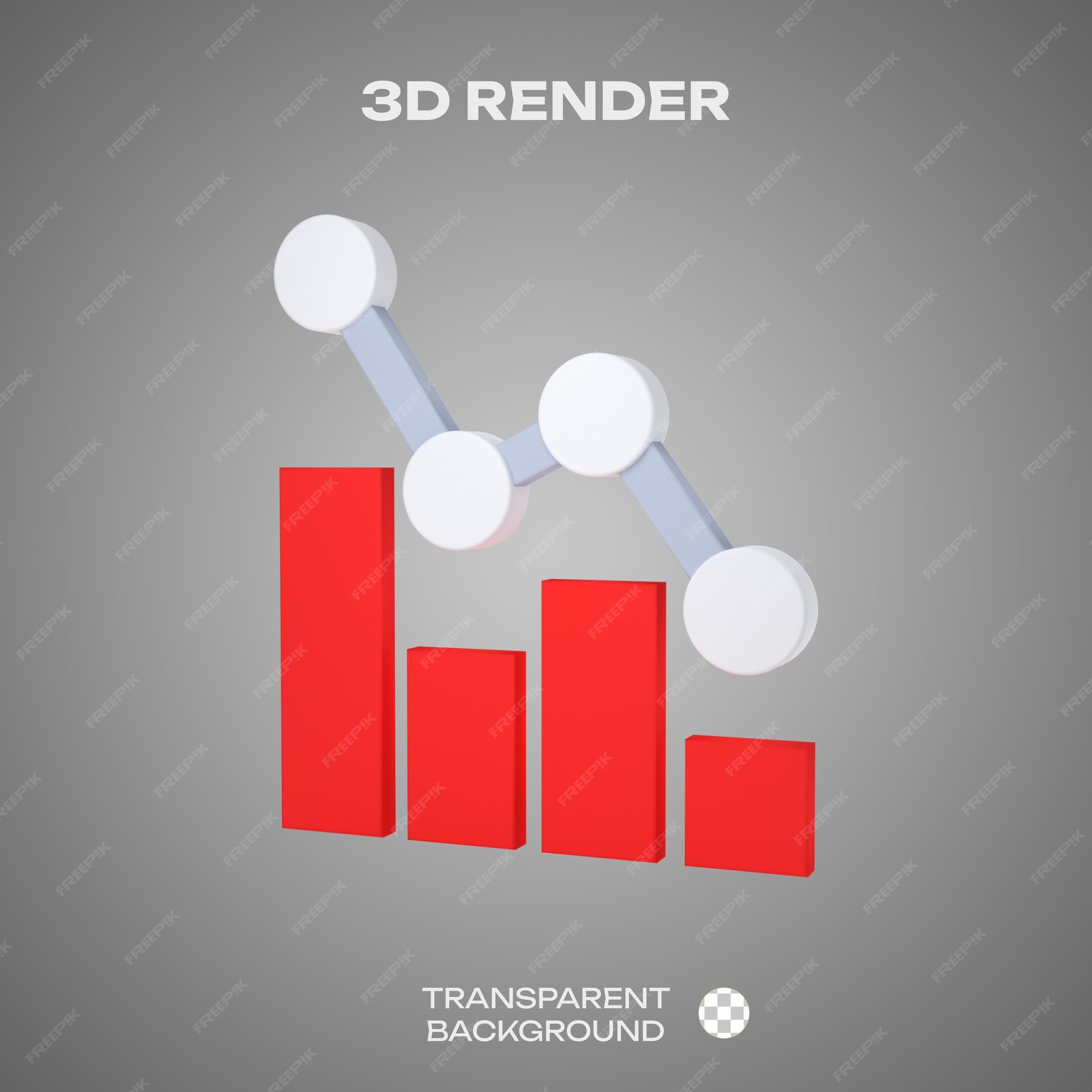 Premium PSD | Decrease 3d render icon