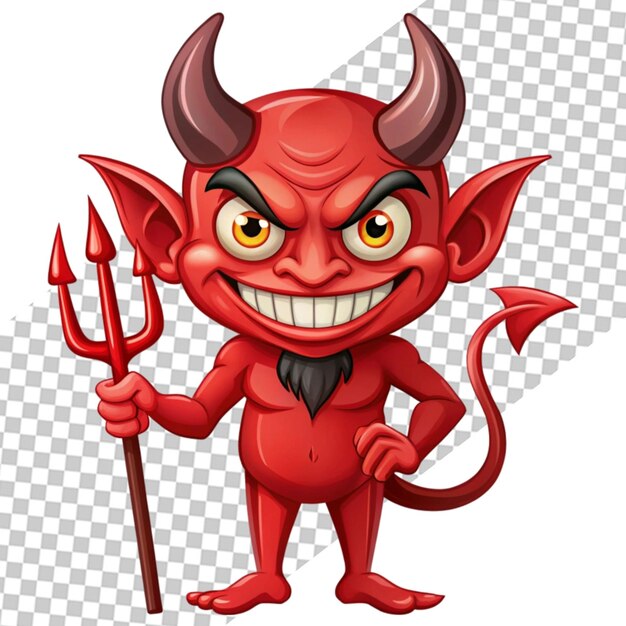 Premium Psd Devil Cartoon Character Illustration On White Background