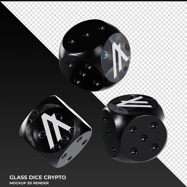 Premium PSD | Dice algorand algo glass dice crypto 3d icon Premium PSD | Dice algorand algo glass dice crypto 3d icon
