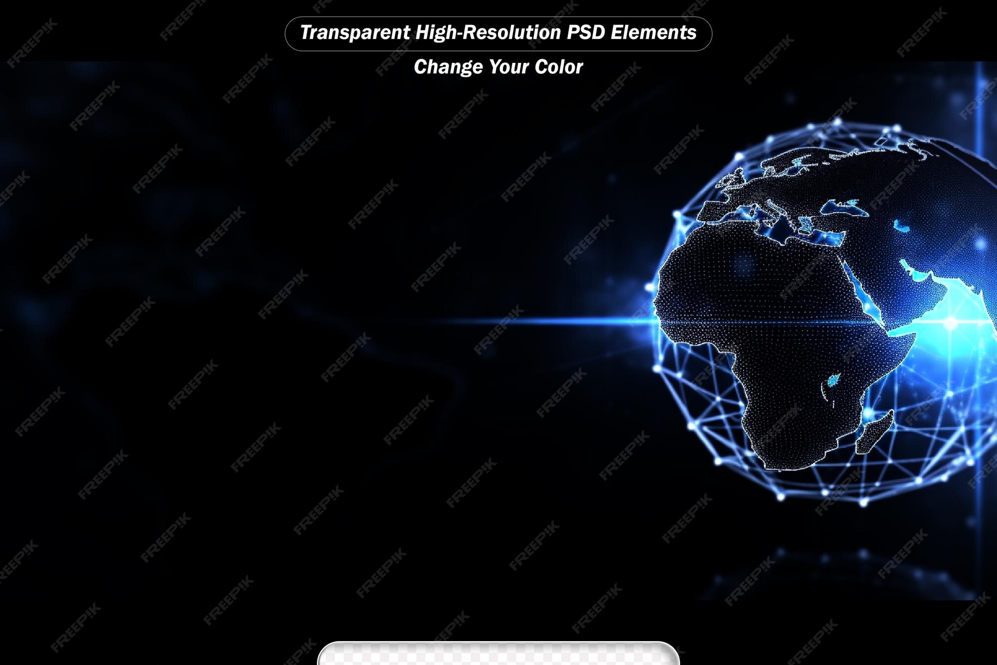 Premium PSD | Digital global futuristic world telecommunication network Premium PSD | Digital global futuristic world telecommunication network