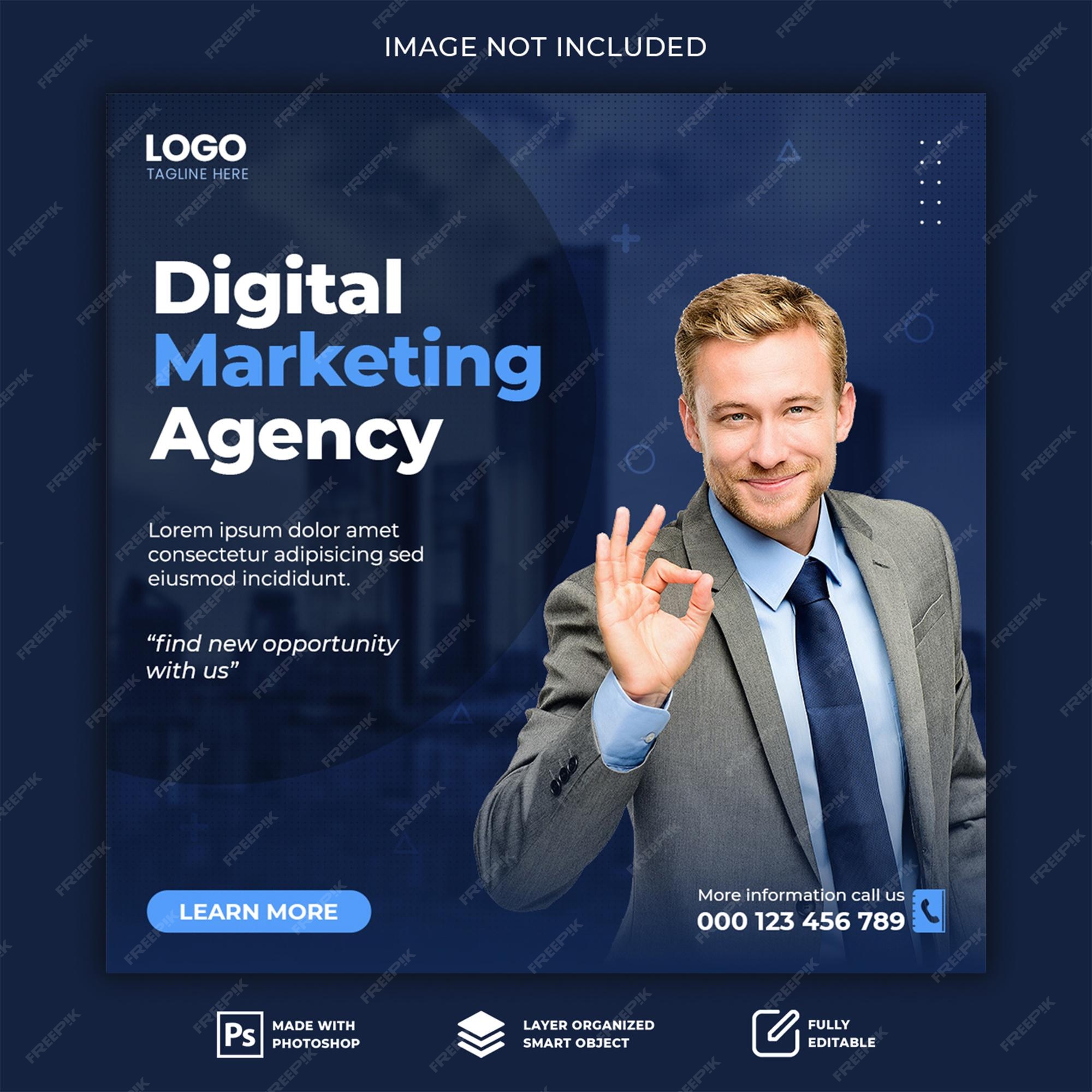 Premium Psd Digital Marketing Agency Social Media Template Design Or