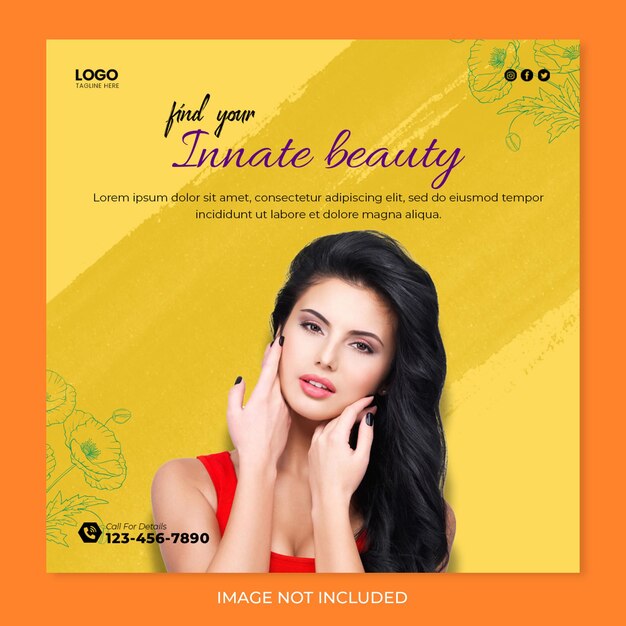 Premium PSD | Discover beauty through our social media template Premium PSD | Discover beauty through our social media template