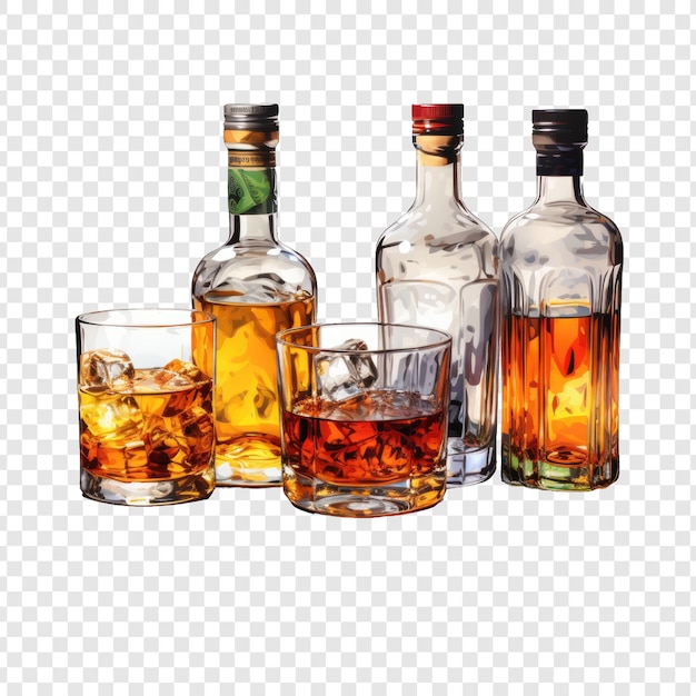 Distilled Drinks isolated Style Png with White Background generative IA ... Distilled Drinks isolated Style Png with White Background generative IA ...