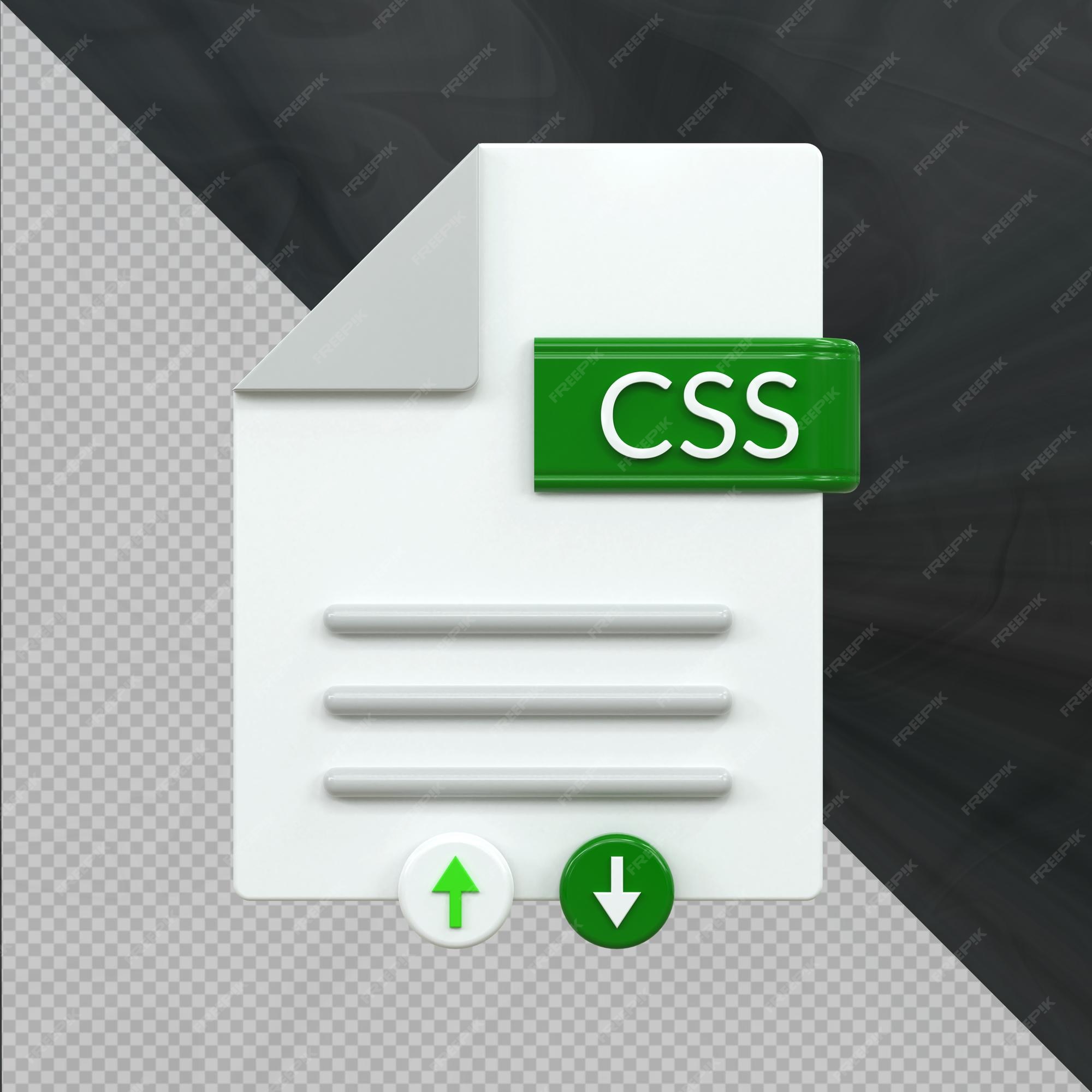 Premium PSD | Documents file format css icon 3d style ui icon ...