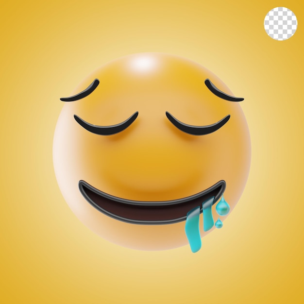 Premium Psd Drooling Face Emoji 3d Icon And Illustration