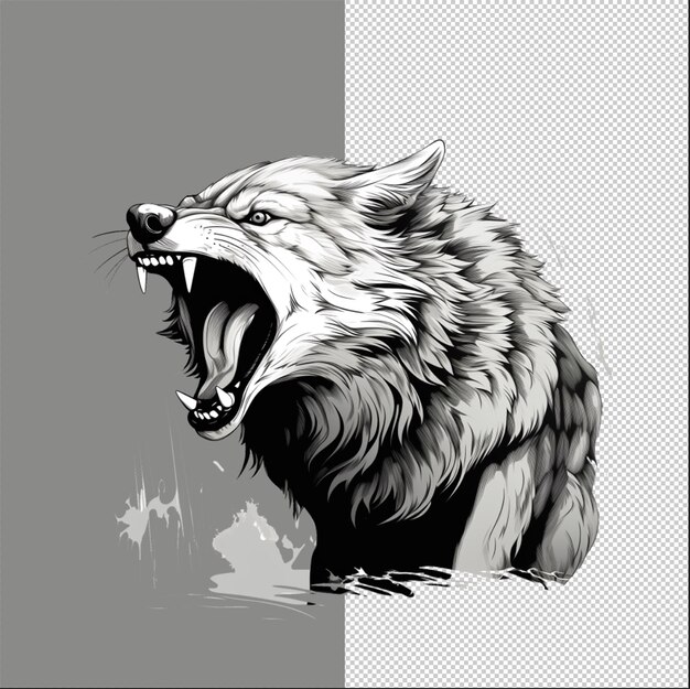 Premium PSD | Dynamic wolf art ignite creativity fuel design passion Premium PSD | Dynamic wolf art ignite creativity fuel design passion