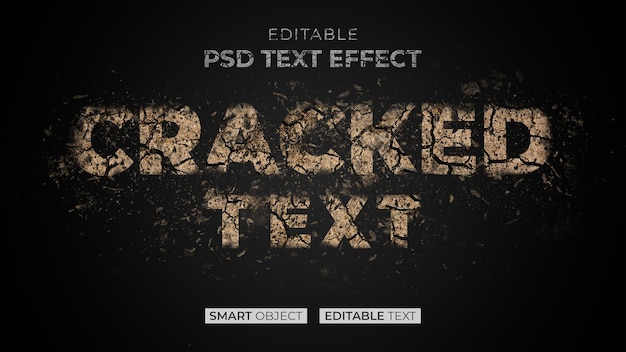 Premium Psd Editable Cracked Text Effect Psd