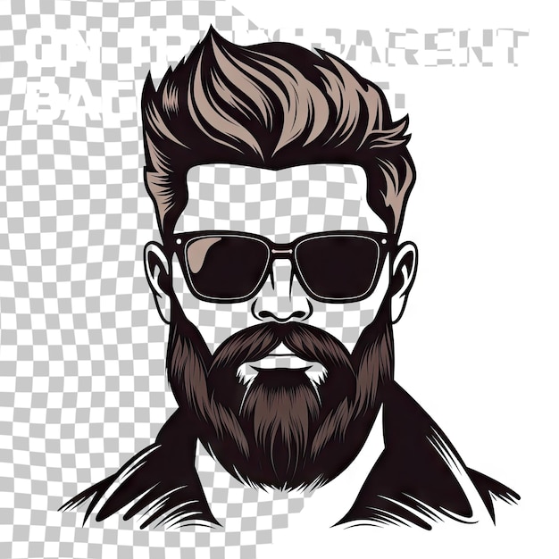 Elegant bearded man face in sunglasses Vector hipster character Fashion ... Elegant bearded man face in sunglasses Vector hipster character Fashion ...