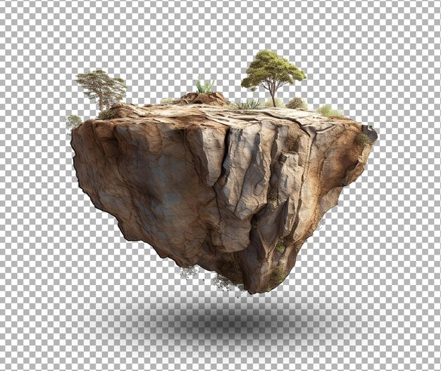 Fantasy floating island desert with trees flying land with mountains ... Fantasy floating island desert with trees flying land with mountains ...