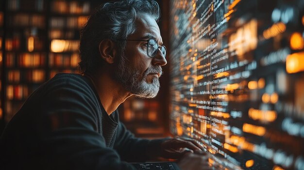Focused Programmer | Premium AI-generated PSD Focused Programmer | Premium AI-generated PSD
