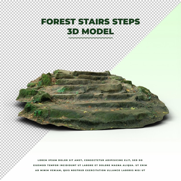Premium PSD | Forest stairs steps Premium PSD | Forest stairs steps